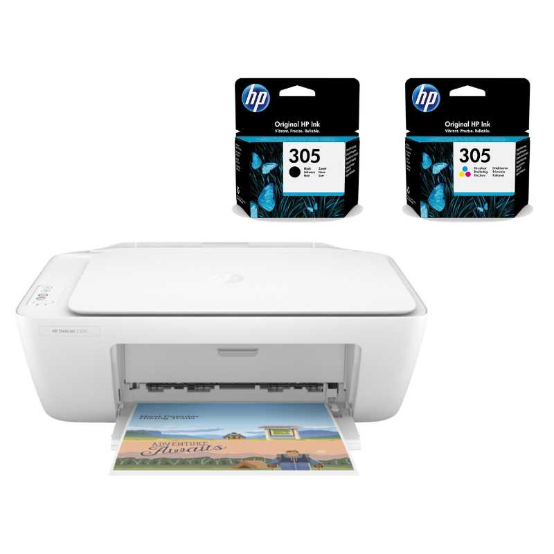 HP DeskJet 2320 3-in-1 Printer & Original Ink Bundle - 7WN42B ...