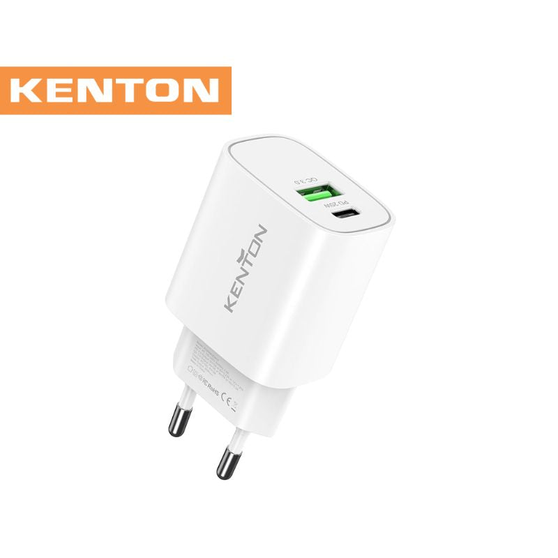 Kenton Charger Kit (Plug) Dual Output Type-C and USB QC 3.0 - KCHARGER ...