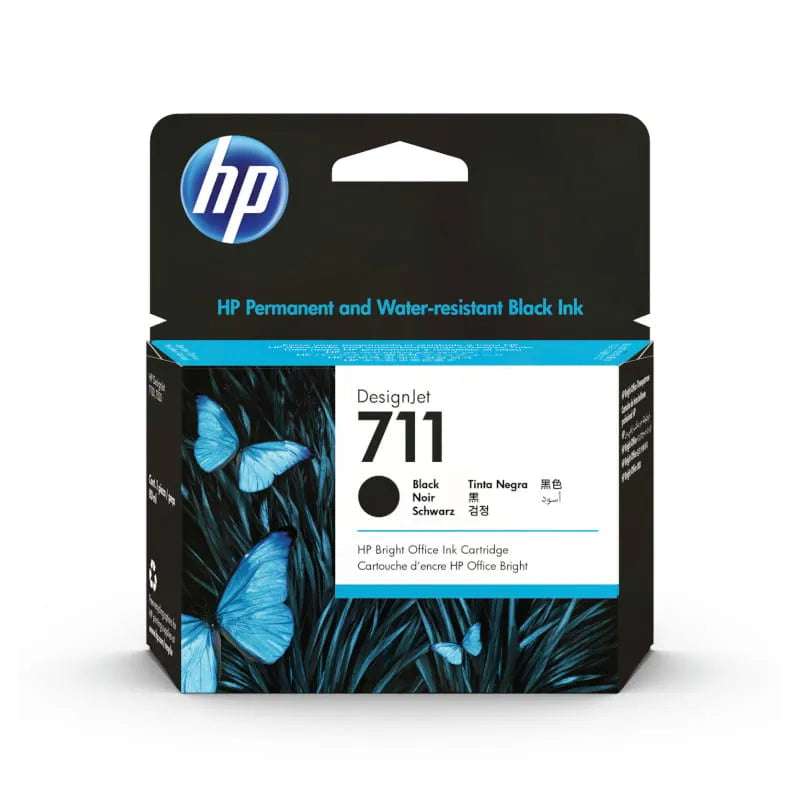 HP 711 High Yield Black 80ml DesignJet Original Ink - CZ133A ...